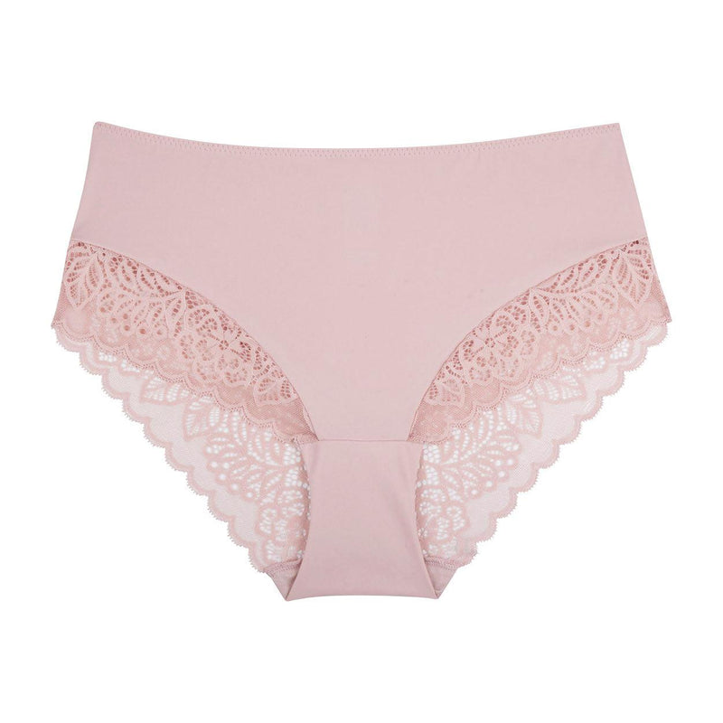 Lily Lace Midi Brief - Blush Pink | Rose & Thorne