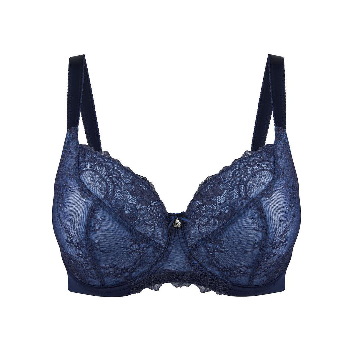 Nightingale Lace Premium Support Bra - Navy | Rose & Thorne
