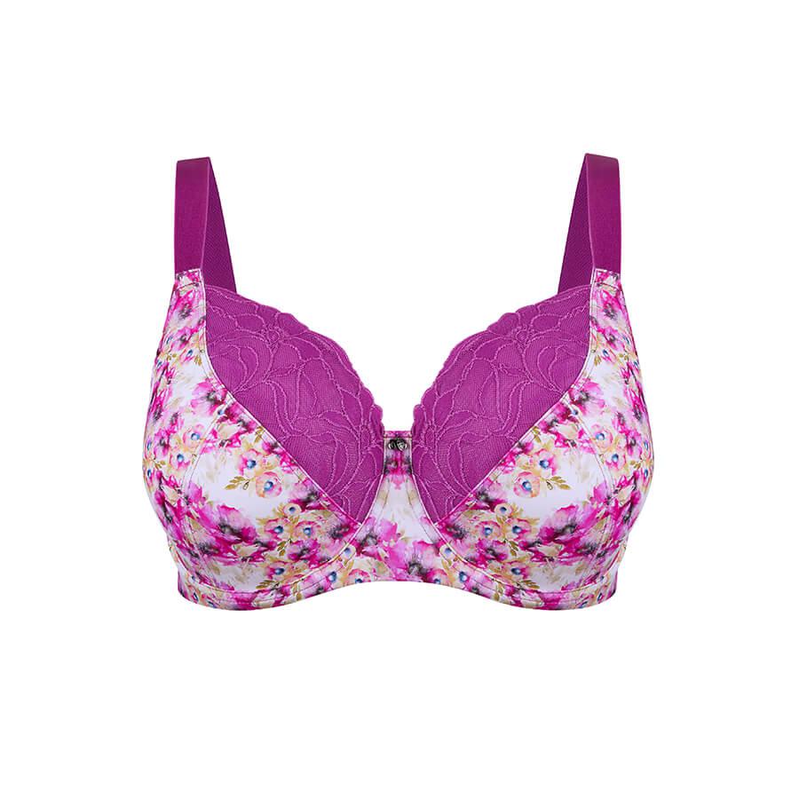 Print Full Cup Bra - Premium Support - Aster | Rose & Thorne New Zealand