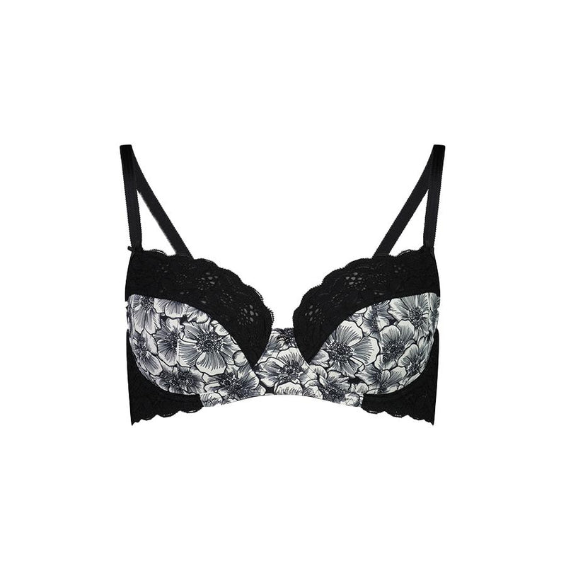 Print Balconette Bra - Graphic Floral | Rose & Thorne
