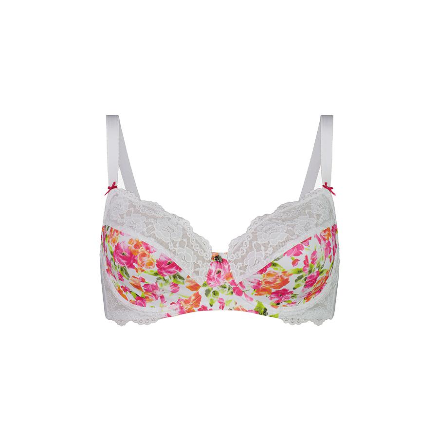 Print Balconette Bra - Blooming Roses | Rose & Thorne New Zealand